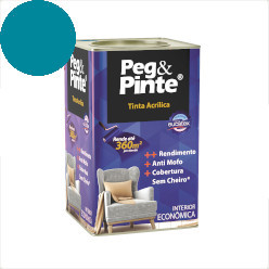 TINTA ACRÍLICA PEG E PINTE AZUL PROFUNDO 18L EUCATEX - Comercial Jimenez